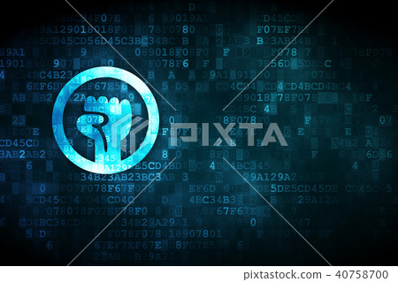 Politics concept: Uprising on digital background - Stock Illustration ...