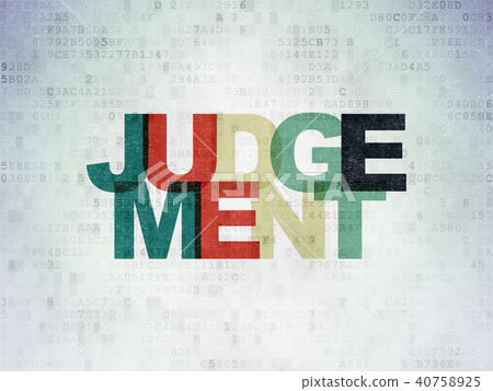 Law concept: Judgement on Digital Data Paper... - Stock Illustration ...