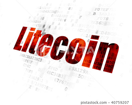 Cryptocurrency concept: Litecoin on Digital... - Stock Illustration ...