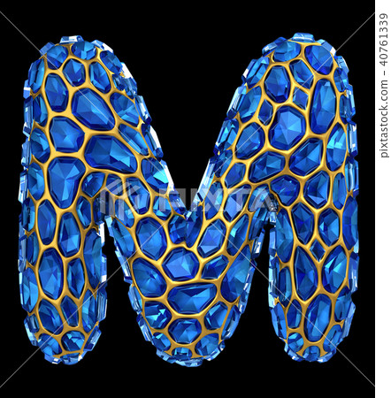 3D Diamond letter M on black isolated - Stock Illustration [40761339 ...