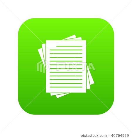 Vintage lined papers icon digital green - Stock Illustration [40764959 ...