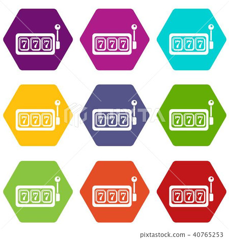 Slots icons set 9 vector - Stock Illustration [40765253] - PIXTA