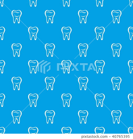 Tooth pattern vector seamless blue - Stock Illustration [40765395] - PIXTA