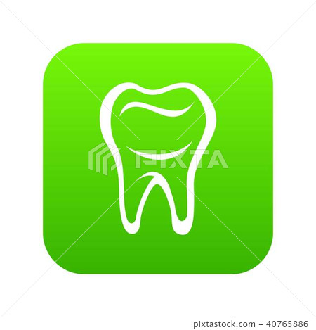 Tooth icon green vector - Stock Illustration [40765886] - PIXTA