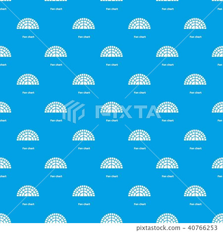Fan chart pattern vector seamless blue - Stock Illustration [40766253 ...
