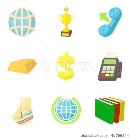 Big money icons set, cartoon style - Stock Illustration [40766344] - PIXTA