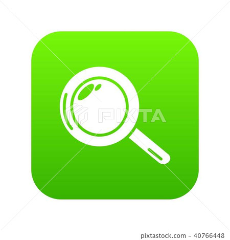 Magnifier icon green vector - Stock Illustration [40766448] - PIXTA