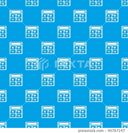 Calculator pattern vector seamless blue - Stock Illustration [40767247 ...