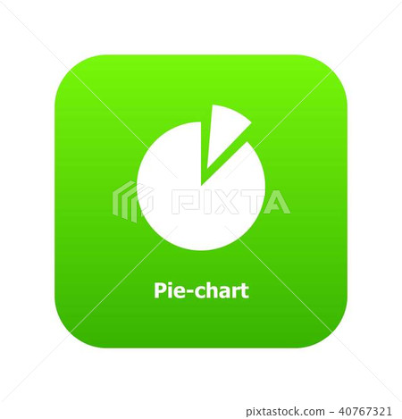 Pie chart icon green vector - Stock Illustration [40767321] - PIXTA