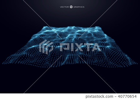 3d digital vector surface - Stock Illustration [40770654] - PIXTA