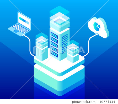 Vector isometric cloud computing and data storage - Stock Illustration ...