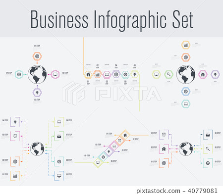 Set with infographics - Stock Illustration [40779081] - PIXTA