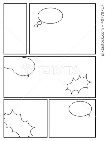 comic storyboard layout 2 - Stock Illustration [40779717] - PIXTA