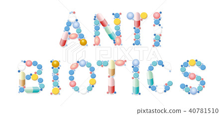 Antibiotics Word Pills Medicine - Stock Illustration [40781510] - PIXTA