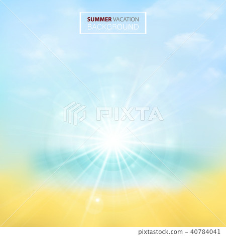 Soft summer background with blur len of sunburst - Stock Illustration ...