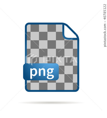 Bright blue file icon with PNG extension on white - Stock Illustration ...