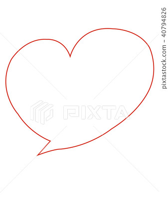 Vector love heart shape dialog - Stock Illustration [40794826] - PIXTA
