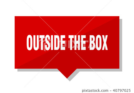 outside the box red tag - Stock Illustration [40797025] - PIXTA