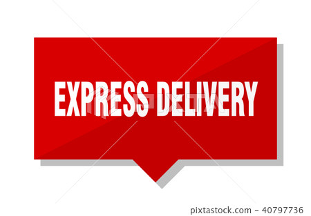 express delivery red tag - Stock Illustration [40797736] - PIXTA