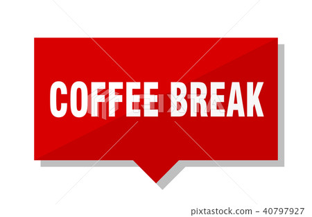 coffee break red tag - Stock Illustration [40797927] - PIXTA