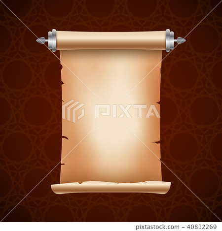 Old ancient scroll paper with place for text - Stock Illustration ...