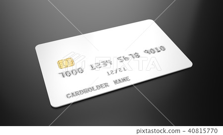 Blank white credit card template on black - Stock Illustration ...