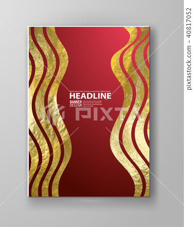 Vector Red and Gold Design Templates - Stock Illustration [40817052 ...