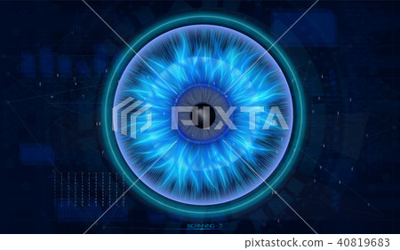Cyber eye, eyeball future technology! - Stock Illustration [40819683 ...