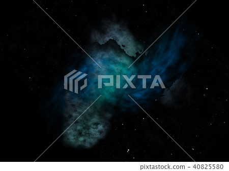 Small part of an infinite star field. 3D rendering-插圖素材 [40825580 ...