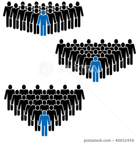 Pictogram crowd group leader 21 21 21 - Stock Illustration [40832459 ...