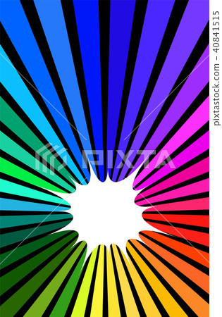 Background material speech bubble ray rainbow... - Stock Illustration ...