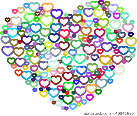 Collection of hearts - Stock Illustration [40841650] - PIXTA