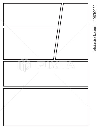 comic concept and five grids layout - Stock Illustration [40850051] - PIXTA