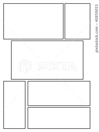 comic concept and six grid layout - Stock Illustration [40850053] - PIXTA