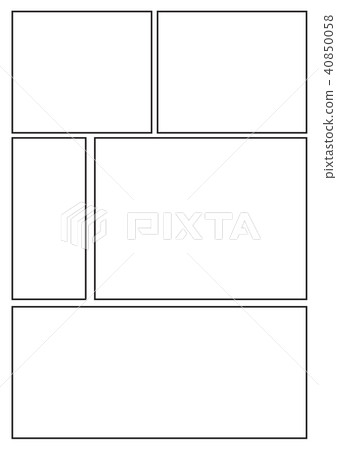 comic concept with five grids layout - Stock Illustration [40850058 ...