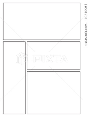 comic concept with four grids layout - Stock Illustration [40850061 ...