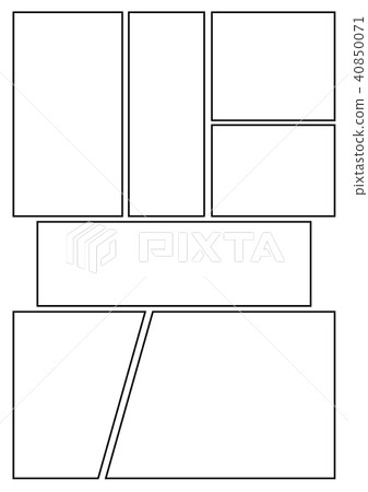 comic storyboard with six blank grid - Stock Illustration [40850071 ...