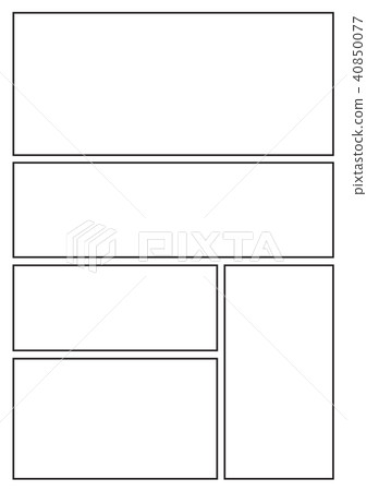 comic with five grid layout - Stock Illustration [40850077] - PIXTA