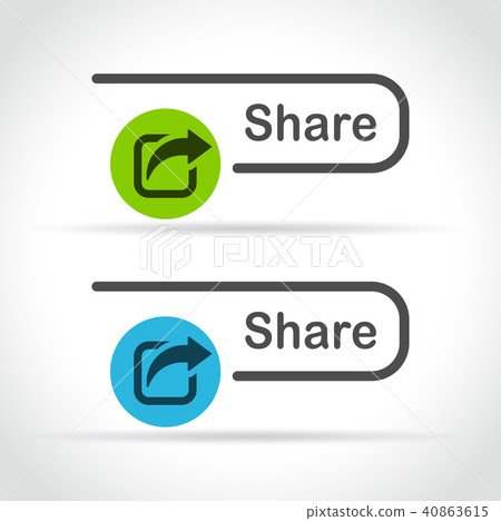 share icons on white background - Stock Illustration [40863615] - PIXTA