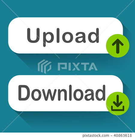 download and upload buttons design - Stock Illustration [40863618] - PIXTA