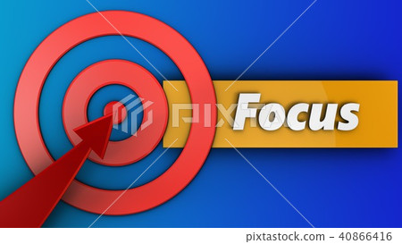 3d target circles with focus sign - Stock Illustration [40866416] - PIXTA