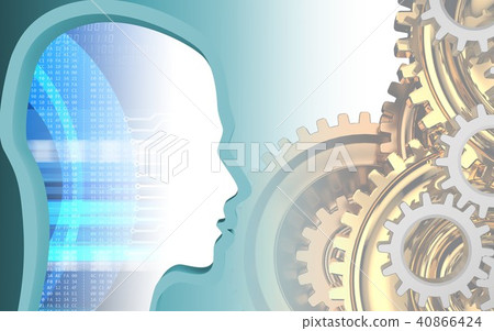 3d head profile - Stock Illustration [40866424] - PIXTA