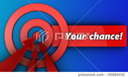 3d target circles with your chance sign - Stock Illustration [40866442 ...
