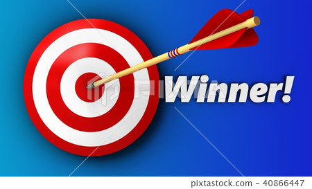 3d target with winner sign-插圖素材 [40866447] - PIXTA圖庫