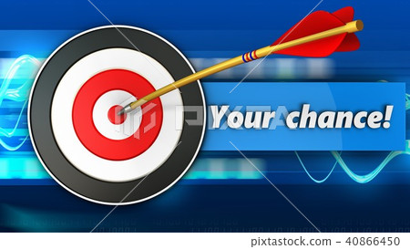 3d target with your chance sign - Stock Illustration [40866450] - PIXTA