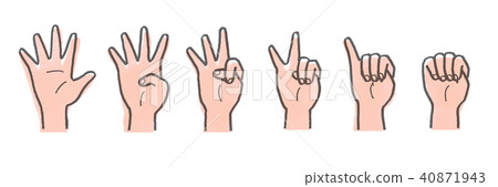 Fold your right hand - Stock Illustration [40871943] - PIXTA