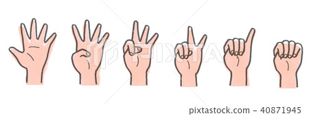 Fold your left hand - Stock Illustration [40871945] - PIXTA