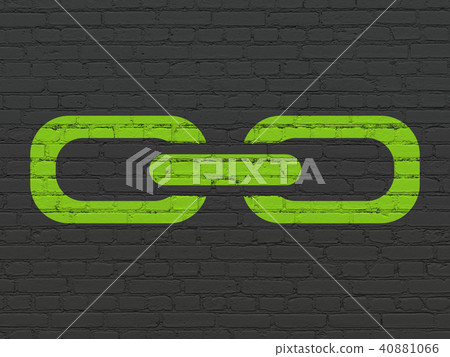 Web design concept: Link on wall background - Stock Illustration ...