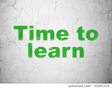 Learning concept: Time to Learn on wall background-插圖素材 [40881438 ...