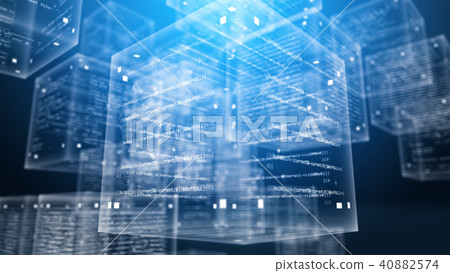 Digital Program Boxes in Cyberspace - Stock Illustration [40882574] - PIXTA